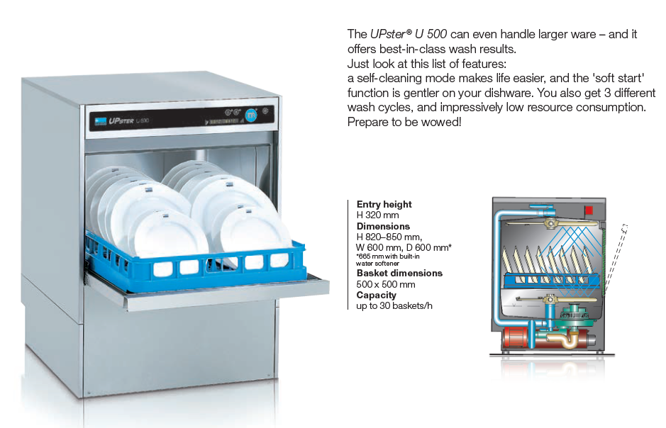 Máy rửa chén Meiko Upster U500 | Máy rửa chén công nghiệp